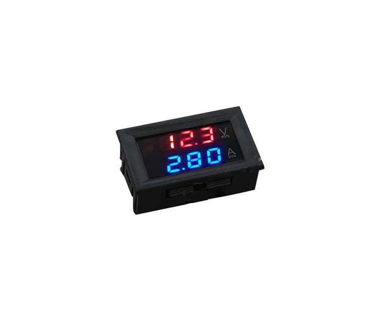 Voltmetru si ampermetru digital 0-100V DC, 50A, shunt, display LED ...
