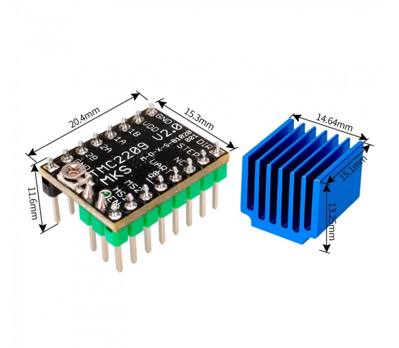 Driver TMC2209 V2.0 Makerbase MKS cu radiator, imprimanta 3D ...