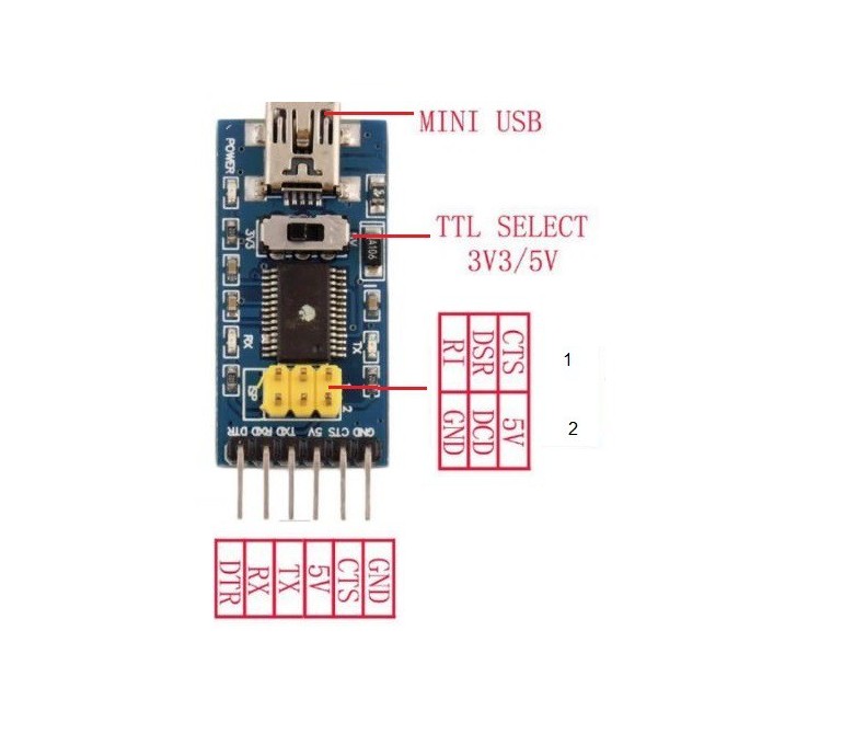 Programator modul FTDI FT232RL pt. Arduino - hobbymarket.ro