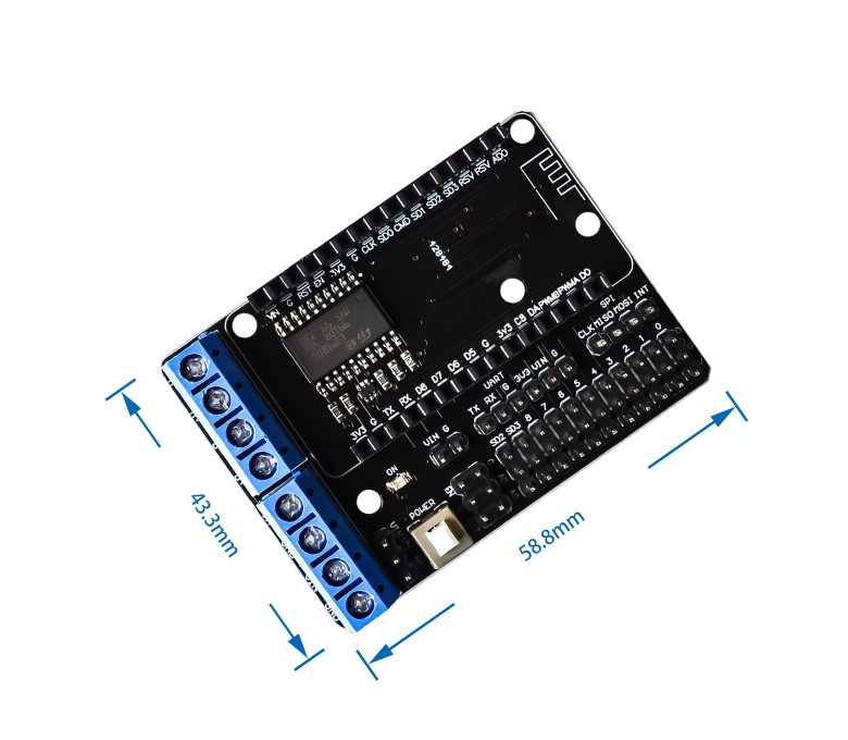 Placa de expansiune motor ESP-12E ESP8266 WiFi, compatibila Arduino ...